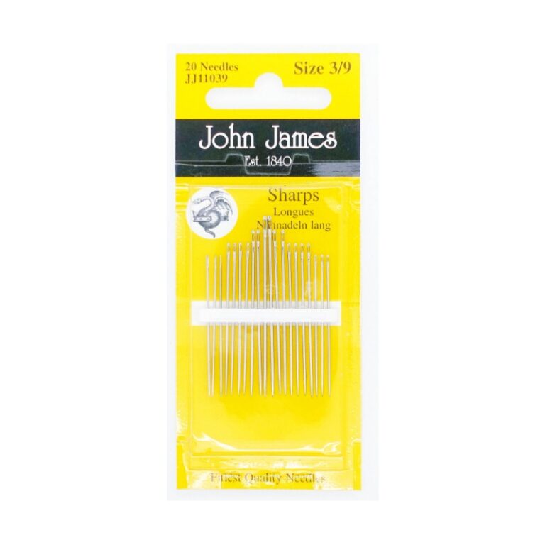 John James Sharps Size 3/9 Sewing Needles - The Cheap Shop Tiptree