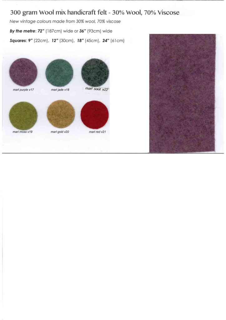 High Quality Wool-Viscose Craft Felt - The Cheap Shop Tiptree