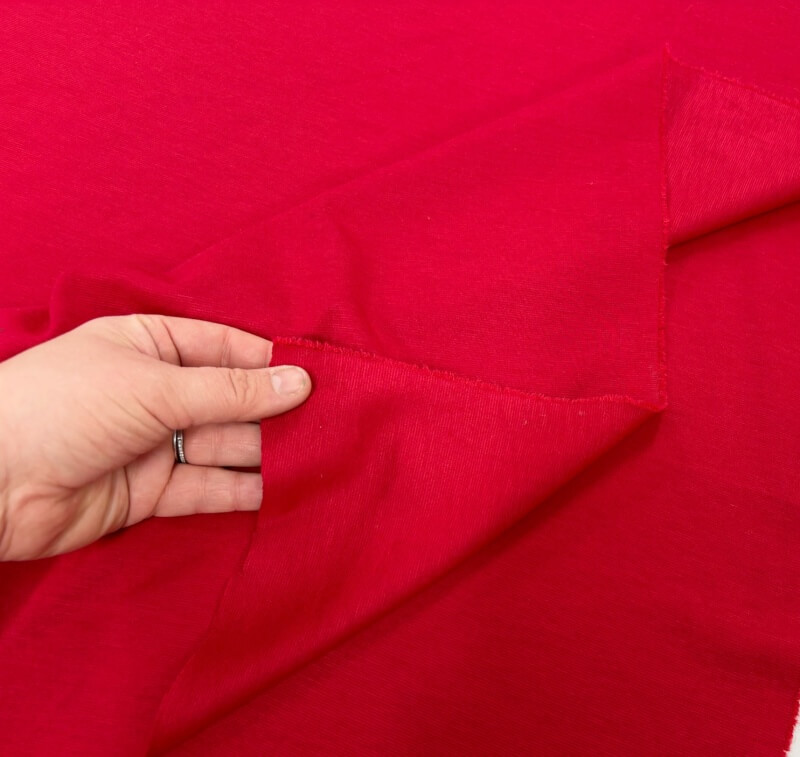 Red Ponte Di Roma Double Knit Dressmaking Fabric - The Cheap Shop Tiptree