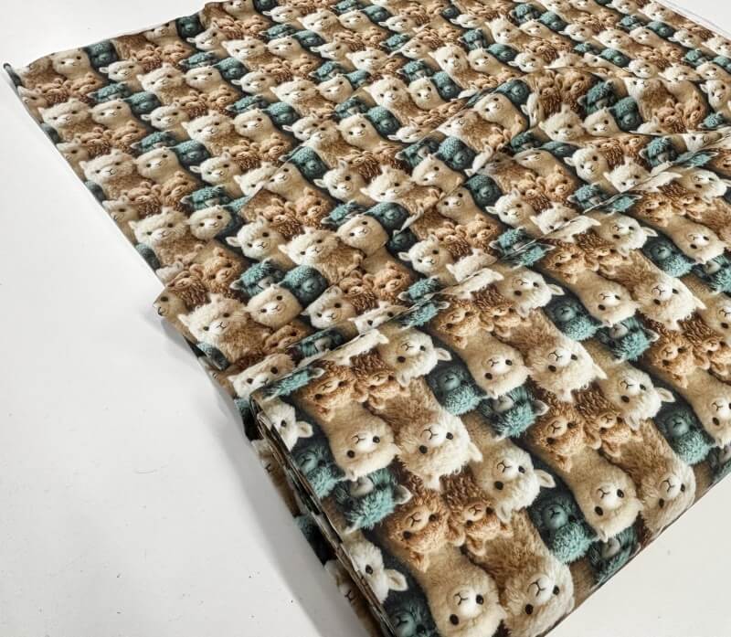 Fluffy Alpacas Cotton Jersey - The Cheap Shop Tiptree