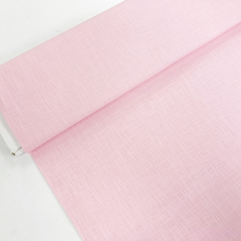 Baby Pink Linen Natural Dressmaking Fabric - The Cheap Shop Tiptree
