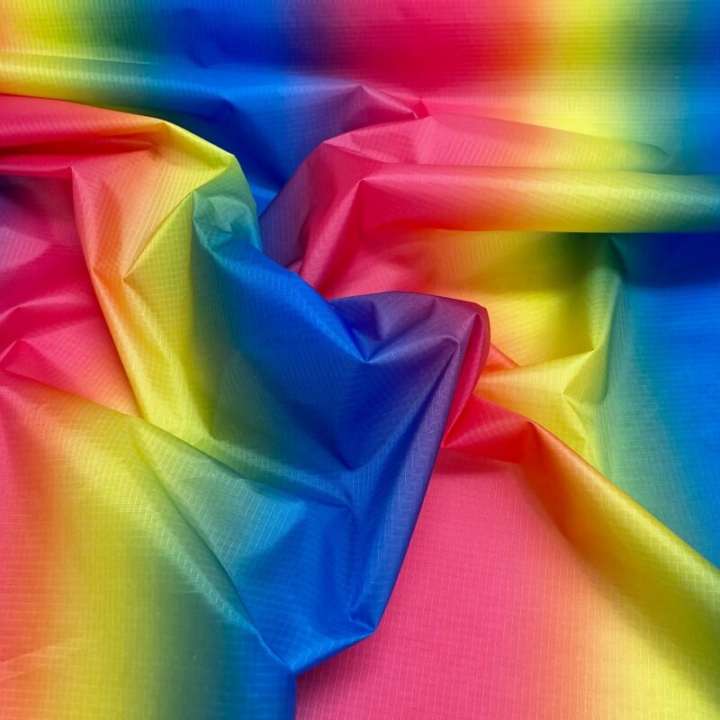 Rainbow Ripstop Waterproof Fabric The Cheap Shop Tiptree