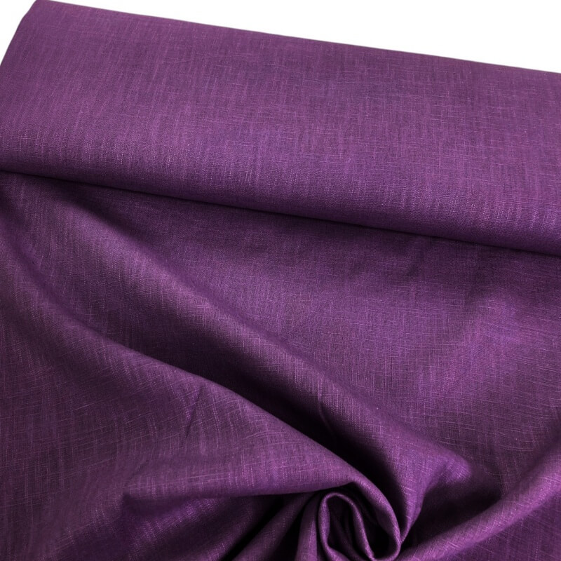 Purple Linen Natural Dressmaking Fabric - The Cheap Shop Tiptree