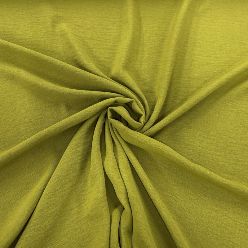Chartreuse Italian Stretch Crepe - The Cheap Shop Tiptree