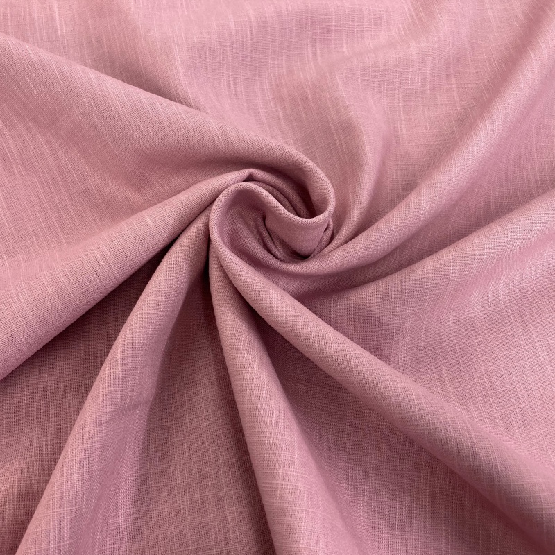Dusky Pink Linen Natural Dressmaking Fabric - The Cheap Shop Tiptree