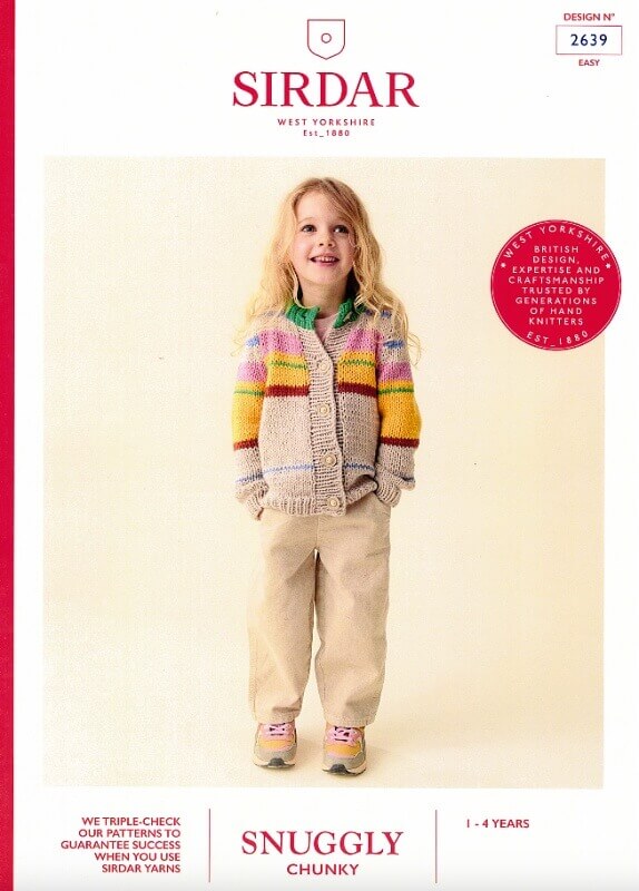Sirdar Cardigan Pattern 2639 - The Cheap Shop Tiptree