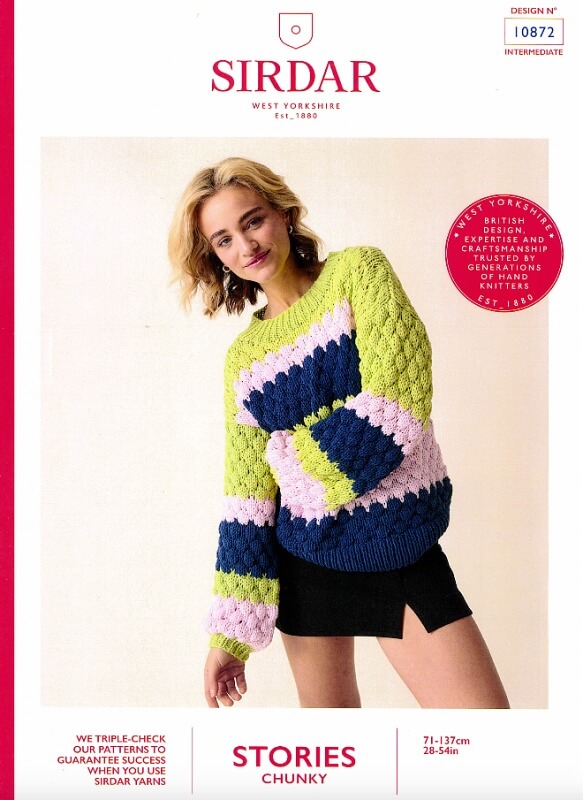 Sirdar Sweater Pattern 10872 - The Cheap Shop Tiptree