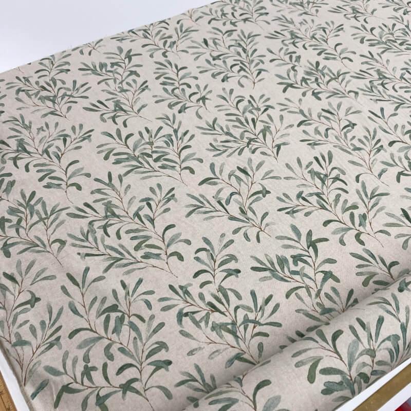 Tree Branches Linen Look curtain Fabric- The Cheap Shop Tiptree