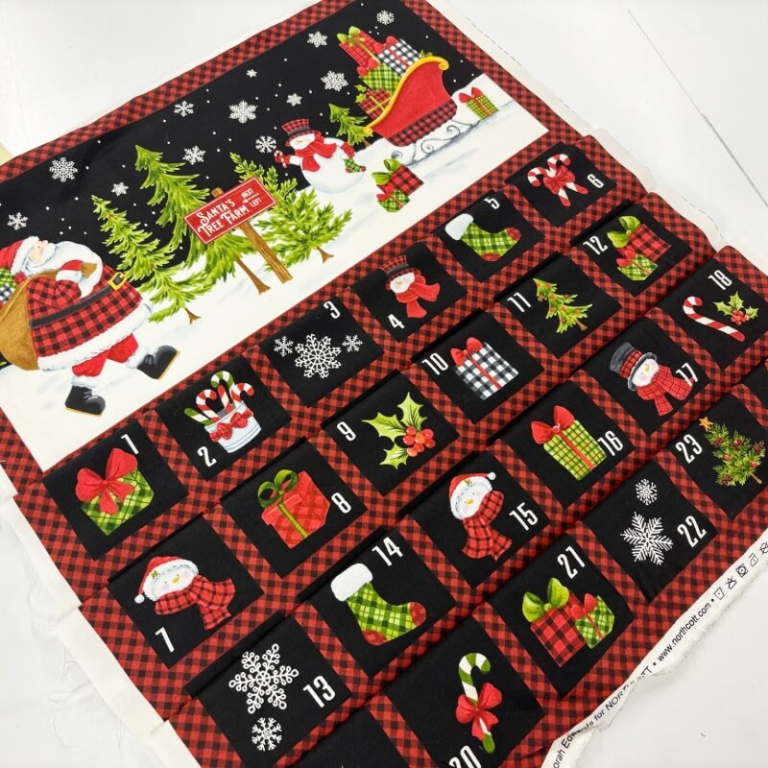 Northcott Santa's Tree Farm Advent Calendar Panel - The Cheap Shop Tiptree