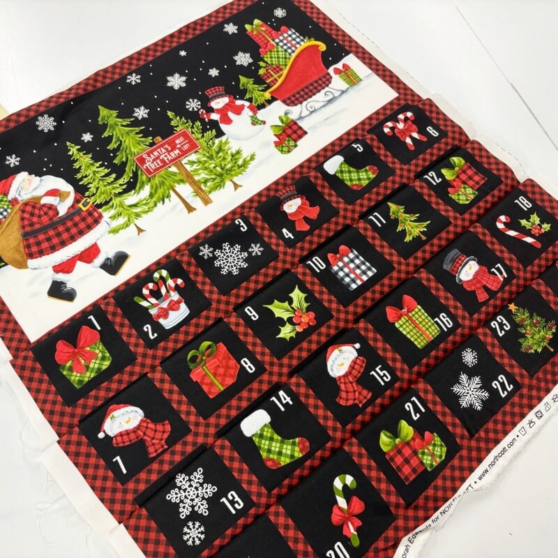 Northcott Santa's Tree Farm Advent Calendar Panel - The Cheap Shop Tiptree
