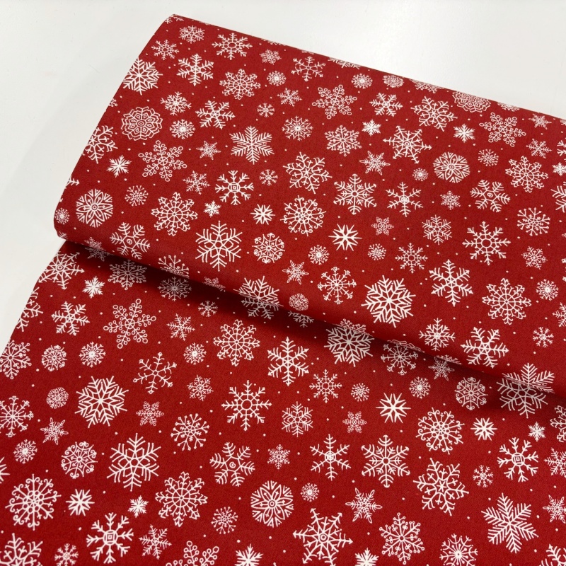 Santa's Tree Farm Snowflakes Quilting Cotton Fabric - The Cheap Shop ...