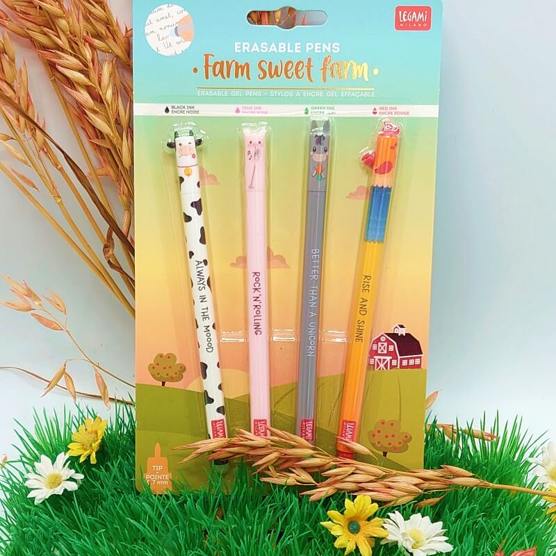 Legami Milano Farm Sweet Farm 0.7mm Erasable Pen Set - The Cheap Shop ...