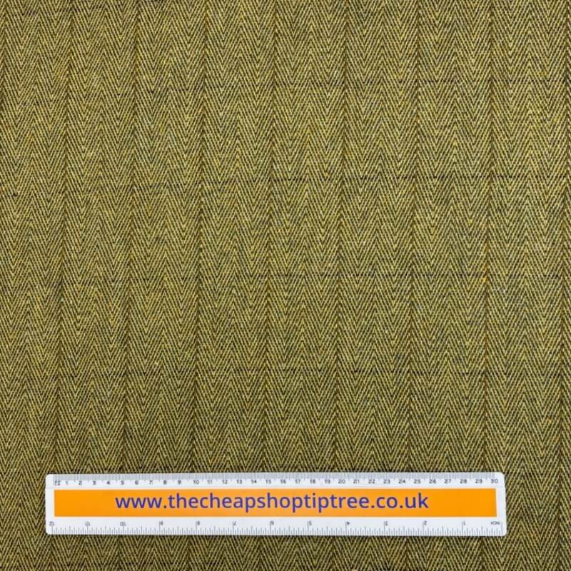 Olive Herringbone Wool - The Cheap Shop Tiptree