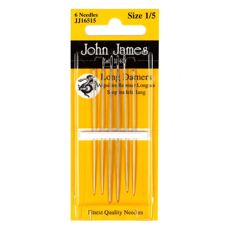 John James Long Darners Size 3/9 Sewing Needles - The Cheap Shop Tiptree