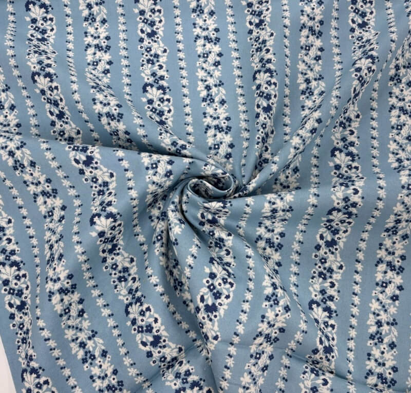 Liberty Topiary Stripe Lasenby Cotton - The Cheap Shop Tiptree