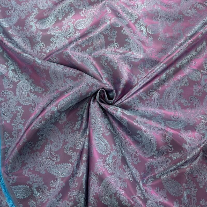 Purple Paisley Anti-Static Lining Fabric - The Cheap Shop Tiptree