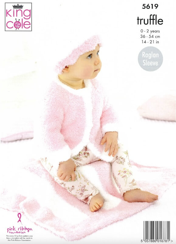 King Cole Pram Blanket, Cardgian, Hooded Top, Hat and Socks Pattern ...