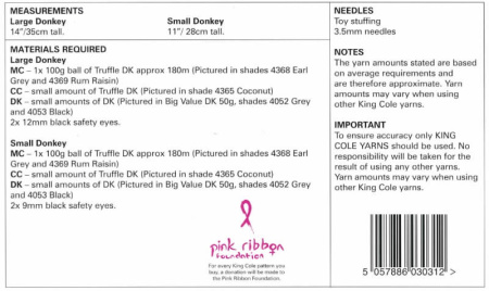 King Cole Donkeys Pattern 9159 - The Cheap Shop Tiptree