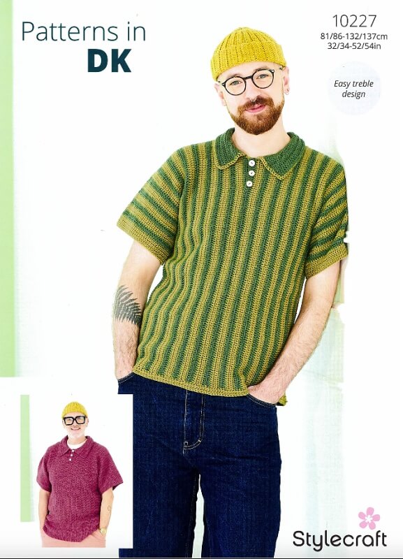 Stylecraft Crochet Stripes and Plain Top Pattern 10227 - The Cheap Shop ...